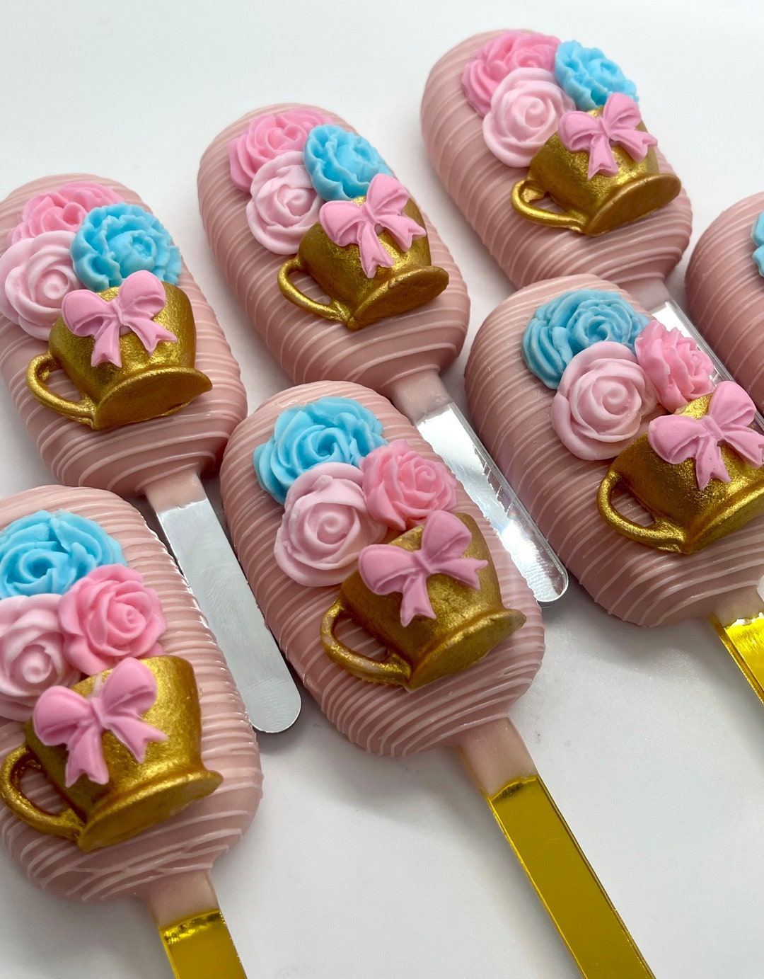 Floral Cakesicles for Birthday Party Dessert Tables, Weddings, Bridal ...