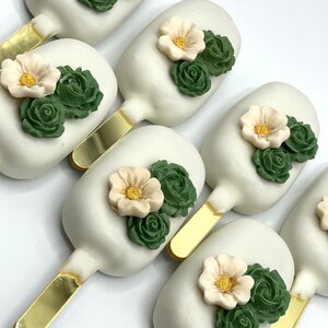 Floral Cakesicles for Birthday Party Dessert Tables, Weddings, Bridal ...