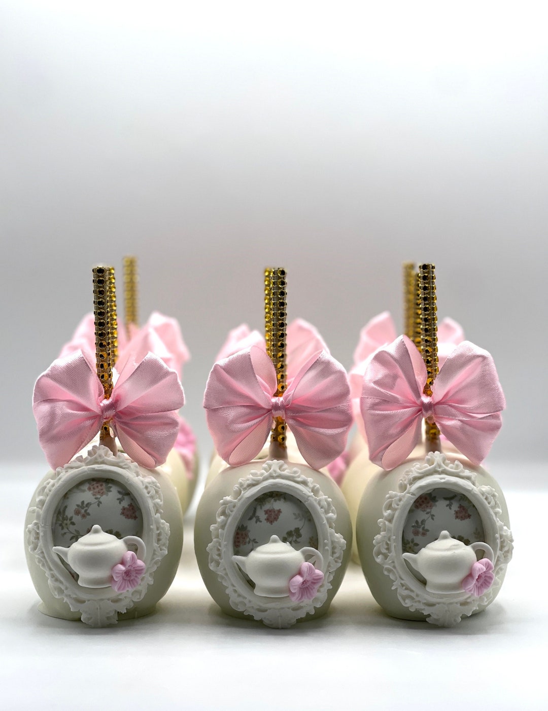 Tea Party Theme Chocolate Covered Apples for Birthday Party Dessert ...