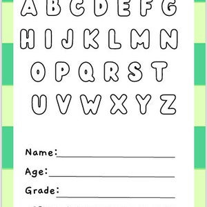 My Coloring and Tracing ABC Workbook: Practice for Kids. Instant ...