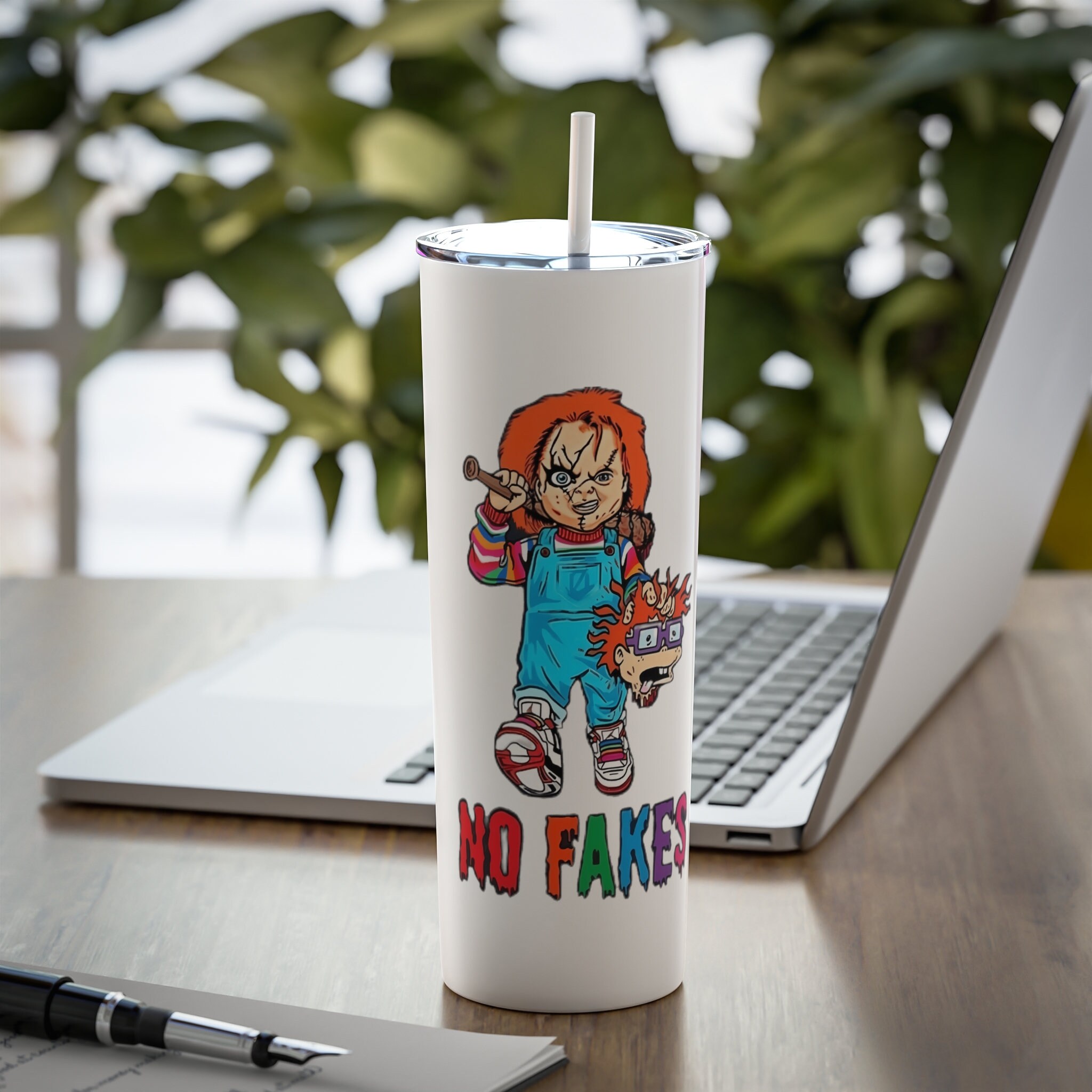 No Fakes Chucky Tumbler, Gift for Chucky Lovers, Chucky Movie Fans ...