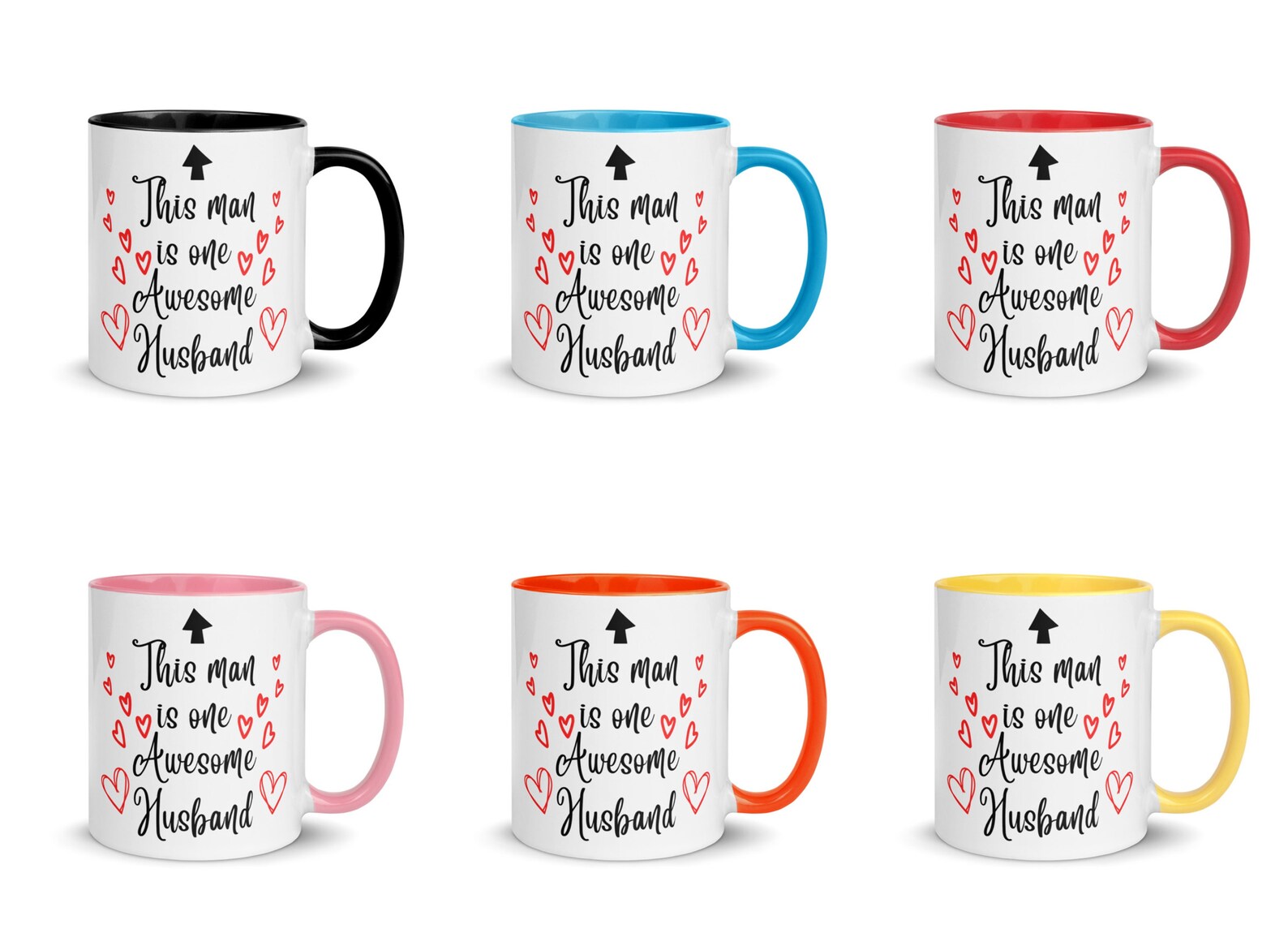 Mix & Match Husband and Wife Mugs This Man is One Awesome - Etsy