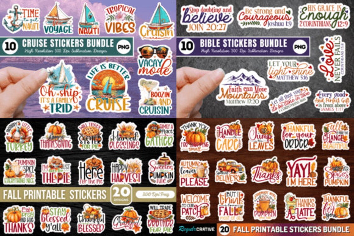 Visety Special Mega Stickers PNG Bundle-printable Stickers Png ...