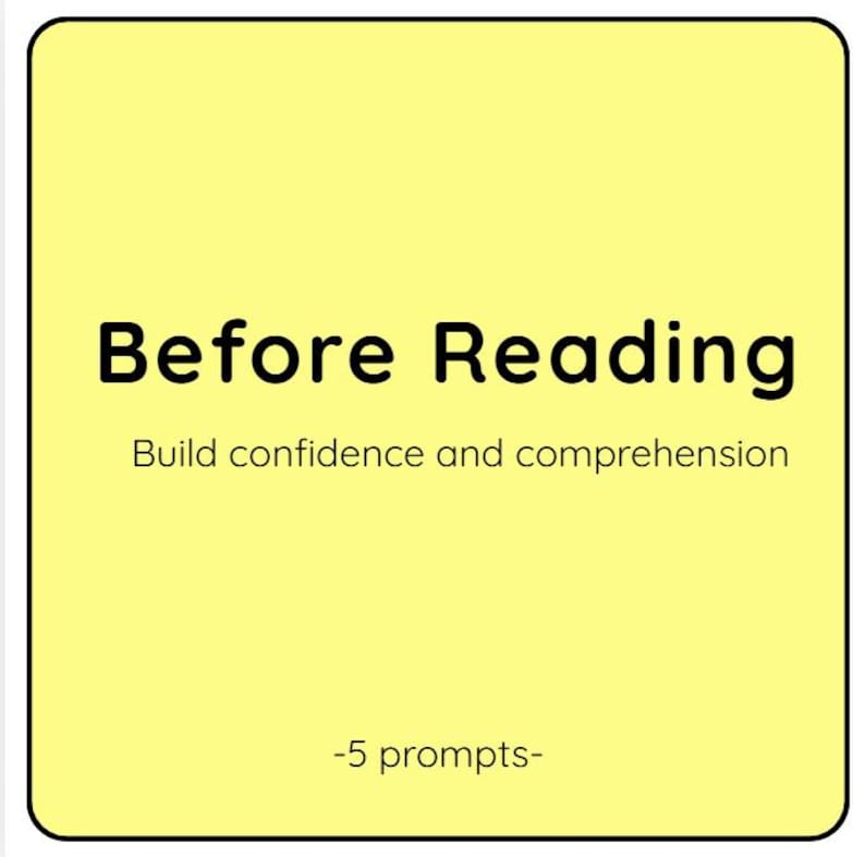 Digital Parent Reading Prompt Cards | Build Child Confidence (printable ...