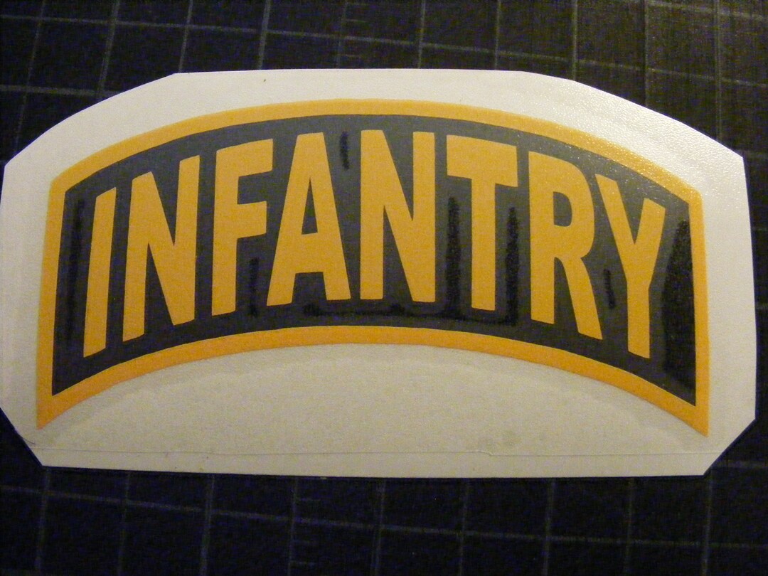Army Infantry Tab Decal Sticker, Infantry, 11B, Grunt, Infantry Tab - Etsy