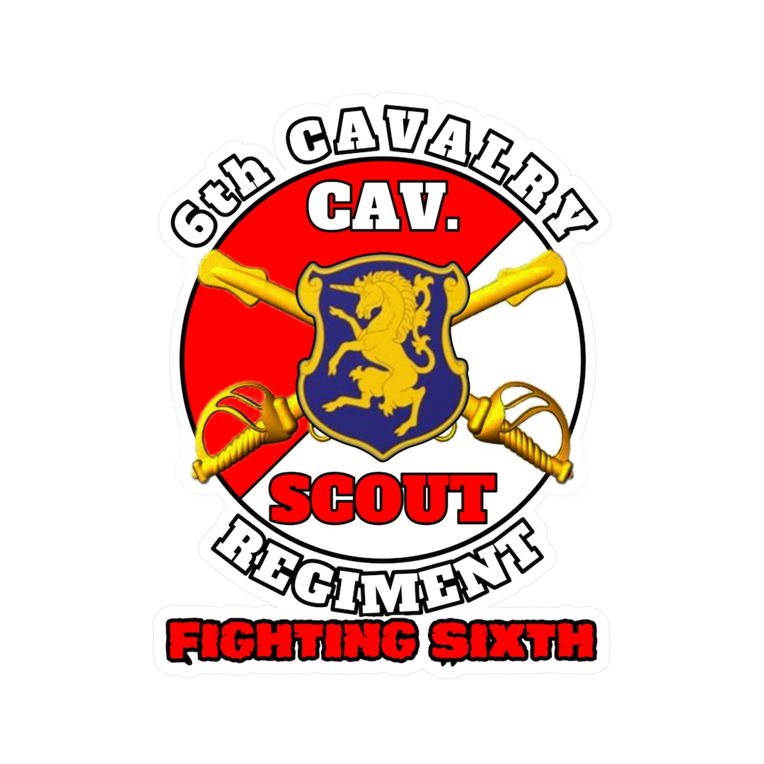 6th Cavalry Regiment Cavalry Kiss-cut Vinyl Decal, 6th Cavalry ...