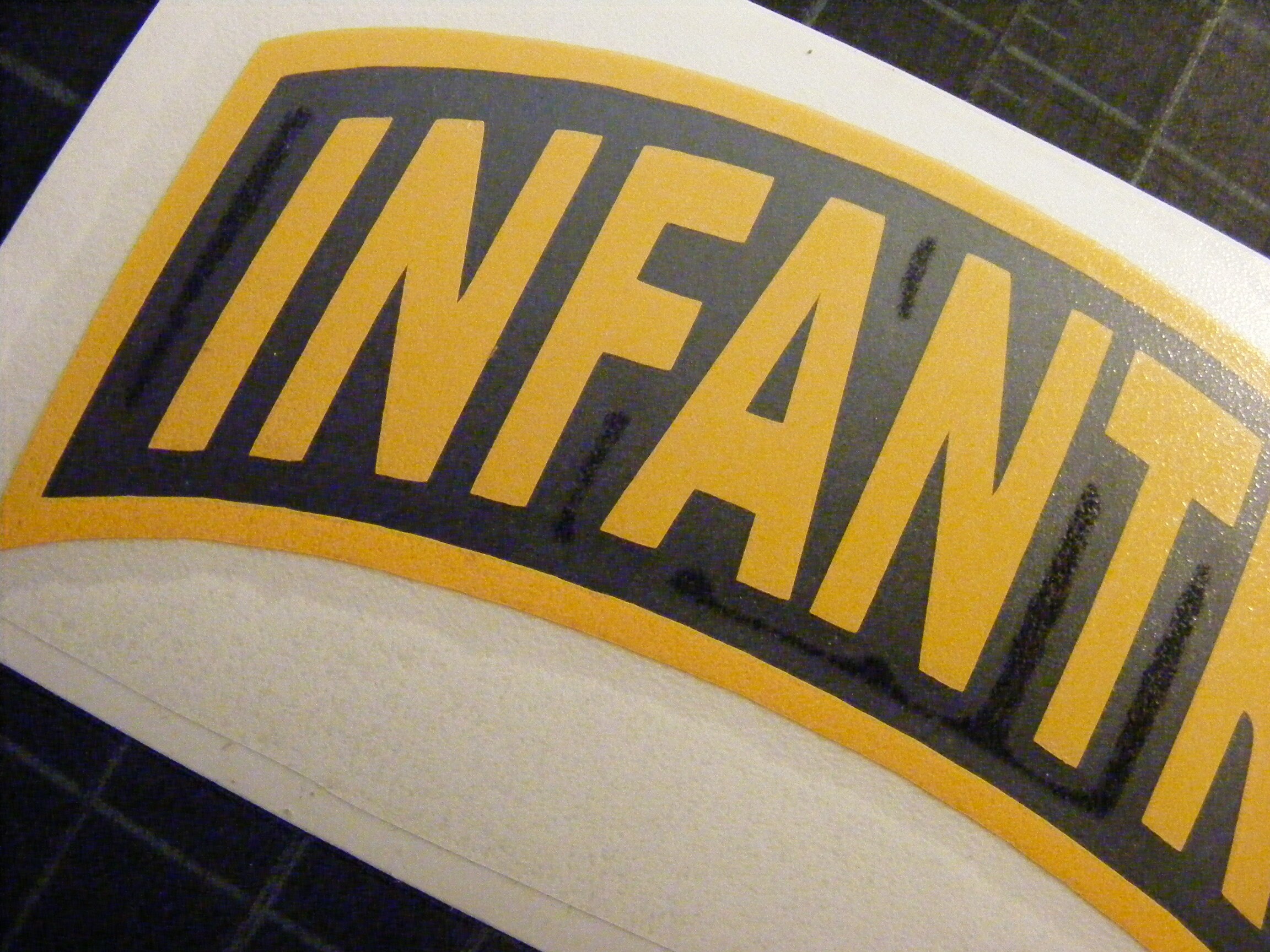 Army Infantry Tab Decal Sticker, Infantry, 11B, Grunt, Infantry Tab - Etsy