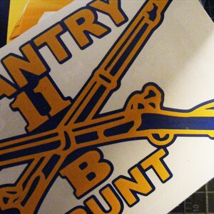 U.S. Army Infantry Decal, Infantry, 11B, Grunt - Etsy