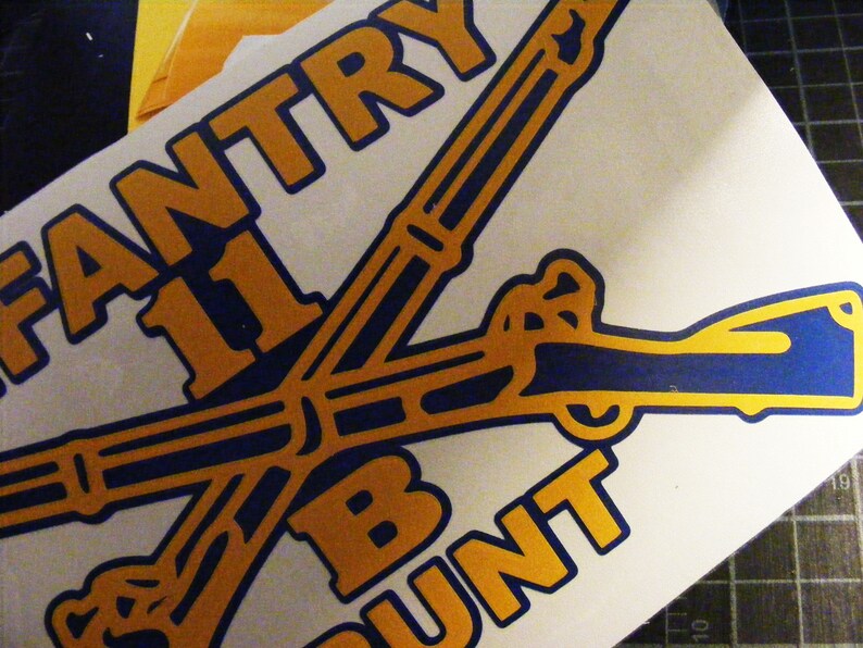 U.S. Army Infantry Decal, Infantry, 11B, Grunt - Etsy