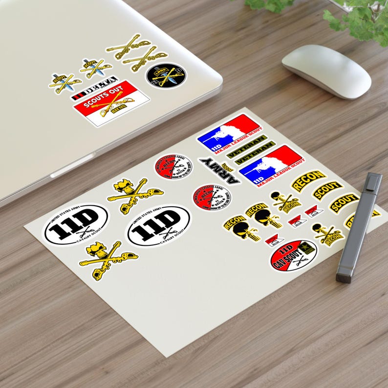 US Cavalry Sticker Sheets, Cavalry Decals, Recon, Cav Scout, 11 Delta ...