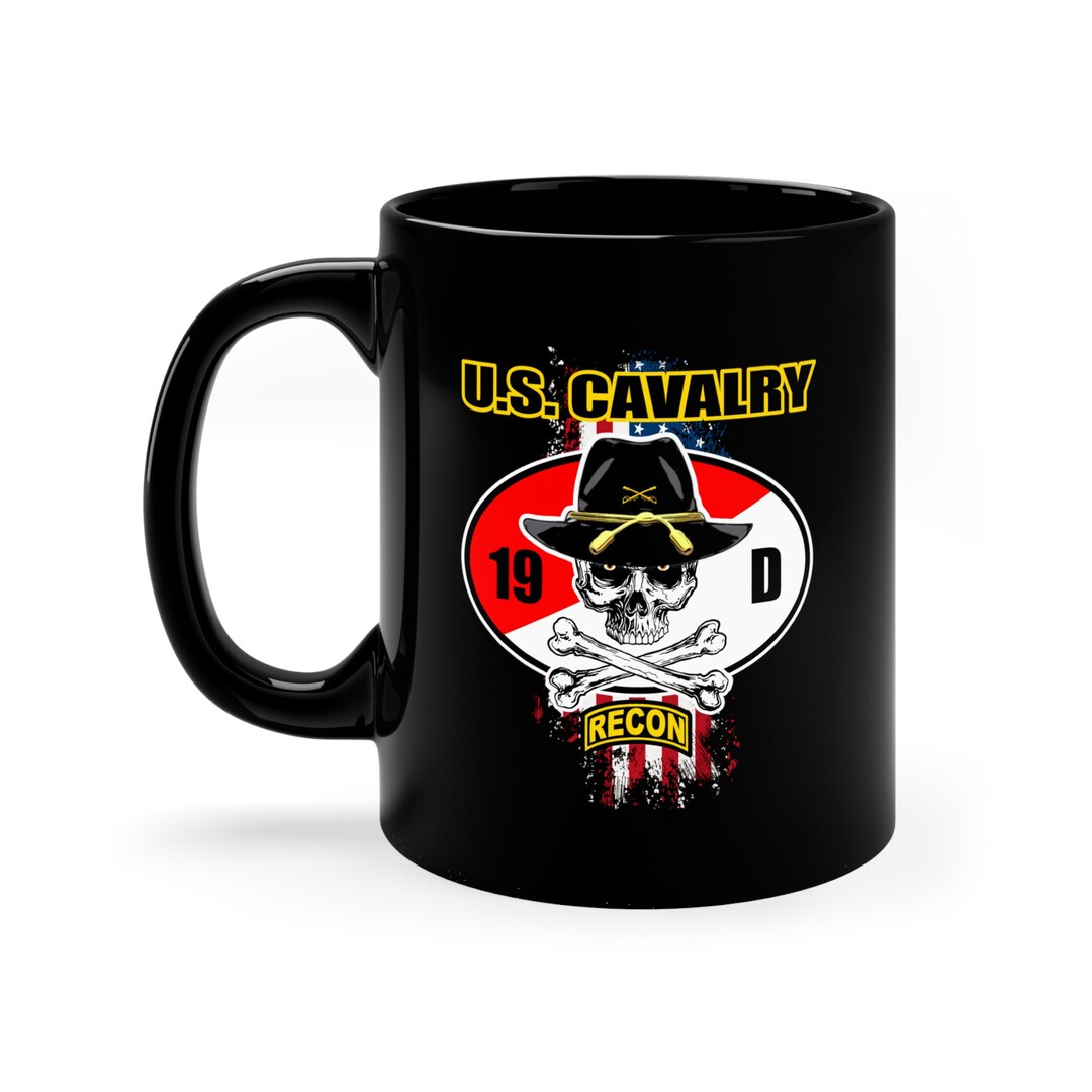 US Cavalry 11oz Black Mug Cav Scout Cavalry - Etsy