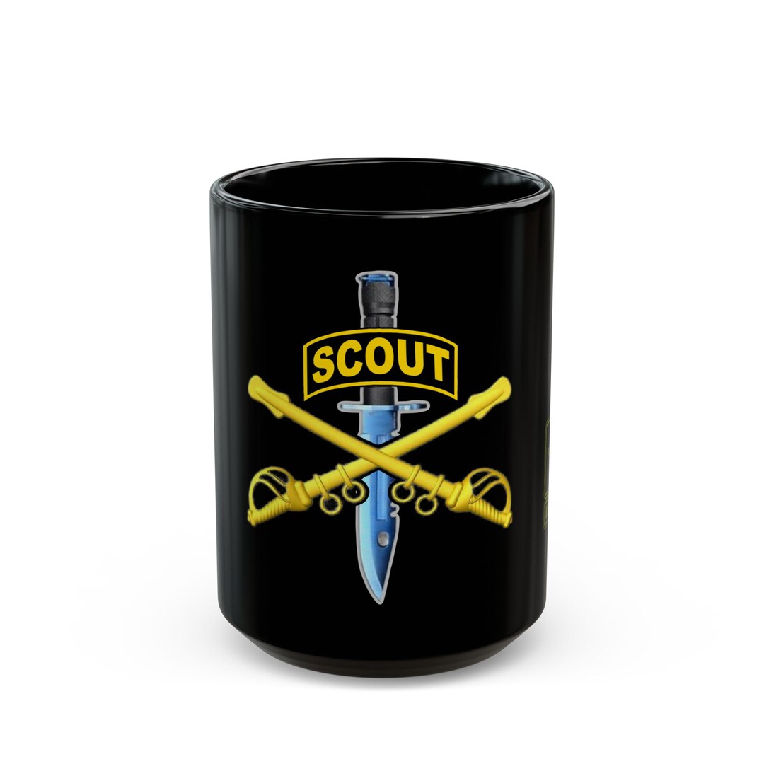 Cav Scout Black Mug (15oz) US Cavalry, Cav Scout Tab, Scout Tab ...