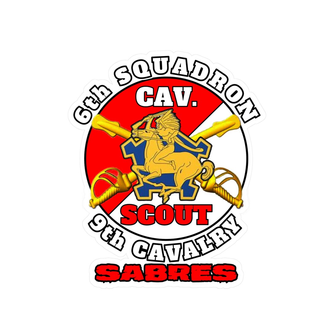 6th Squadron 9th Cavalry Kiss-cut Vinyl Decal, 9th Cavalry, Sabre's - Etsy
