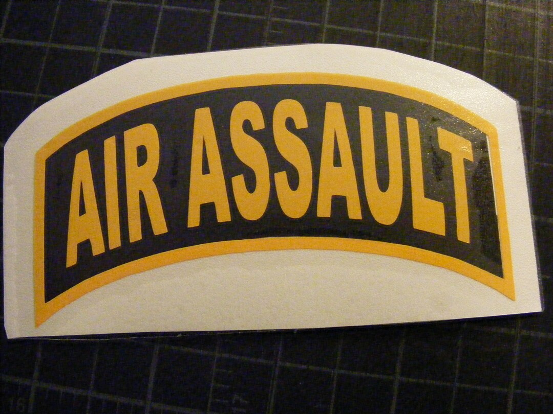 Army Air Assault Tab Decal Sticker Air Assault Tab 101st Airborne Etsy