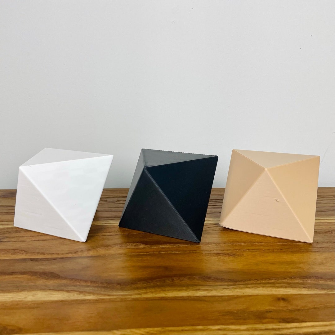 Geometric Tabletop Sculpture Decoration - Octa - Etsy