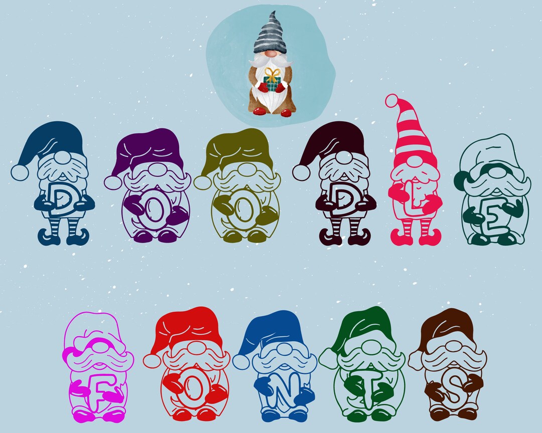 Doodle Gnome Font SVG Doodle Font Png Doodle Letters - Etsy