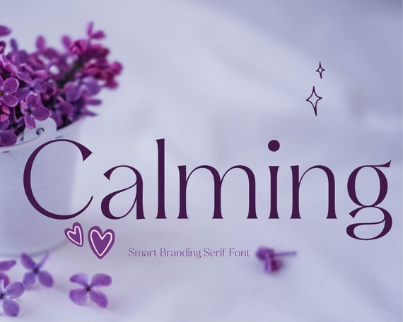 Calming Font Serif Font Basic Font Digital Font DIY - Etsy