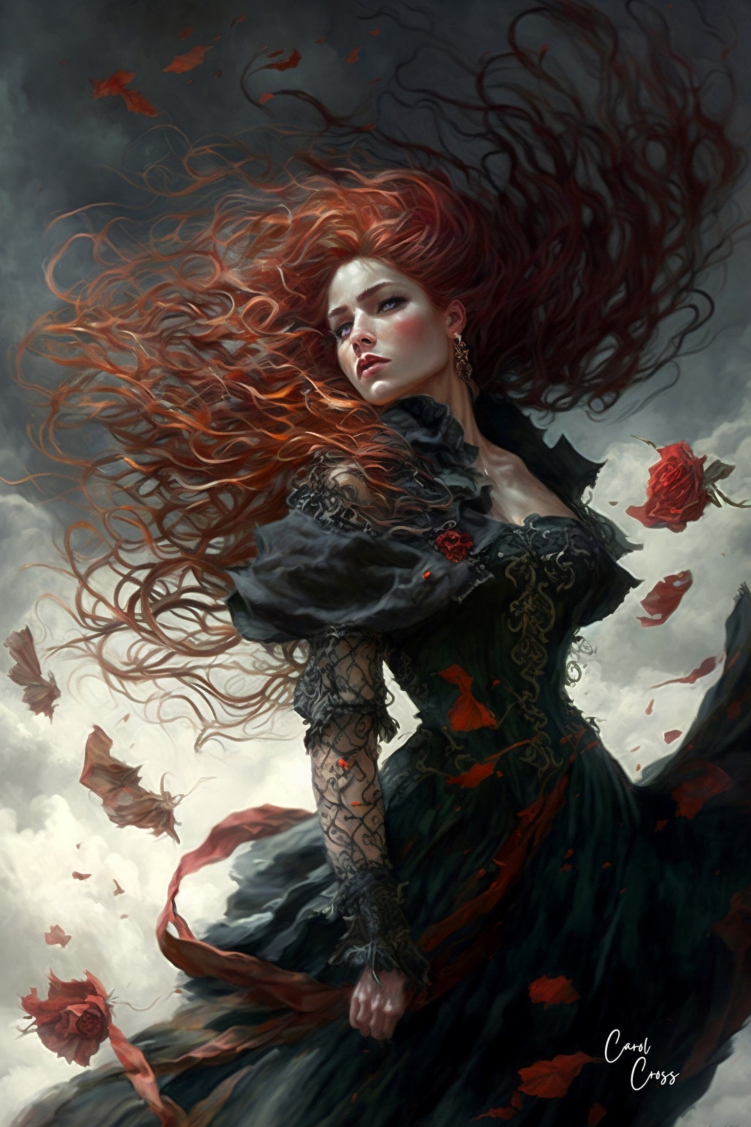 Fantasy Female Art, Dark Victorian Prints, "the Tempest" Image ...