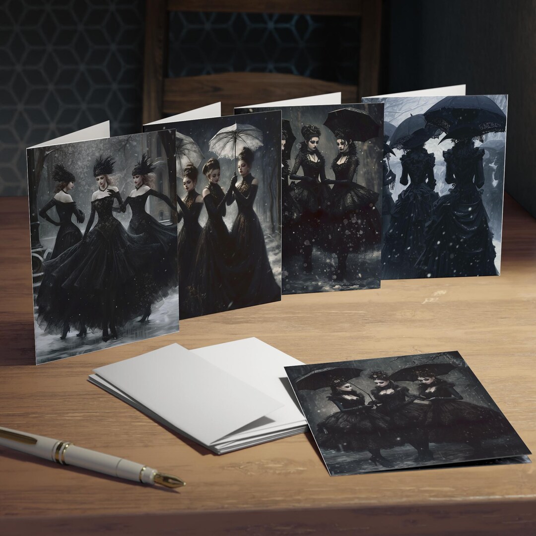 Dark Gothic Notecards, Goth Portraits, Surreal Art, Witchy Blank Cards ...