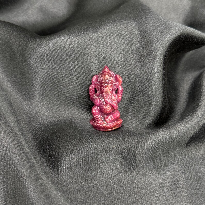 Lord Ganesha Statue in Natural Ruby Zoisite | Spiritual Home Decor ...