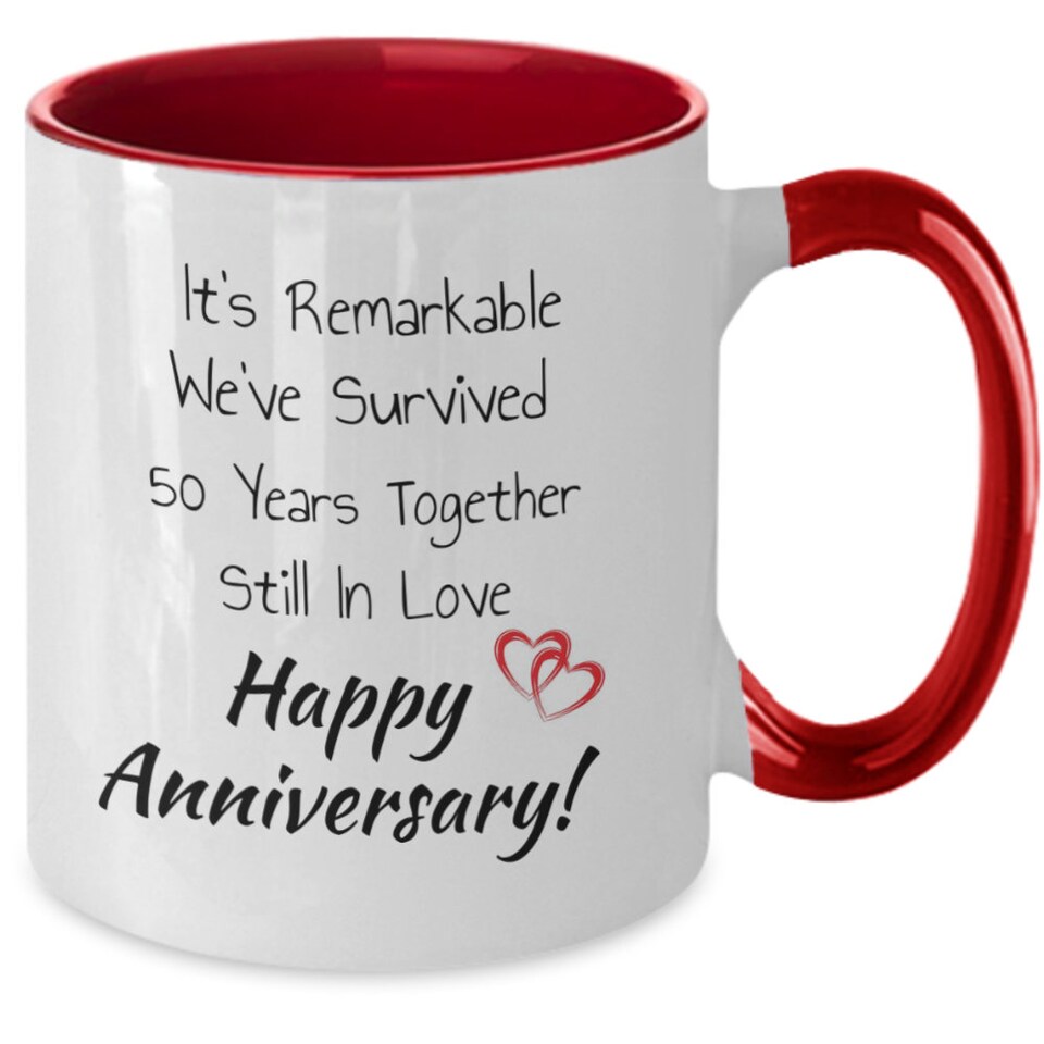 50th anniversary mug, 50 year wedding anniversary sold by DaviTran ...