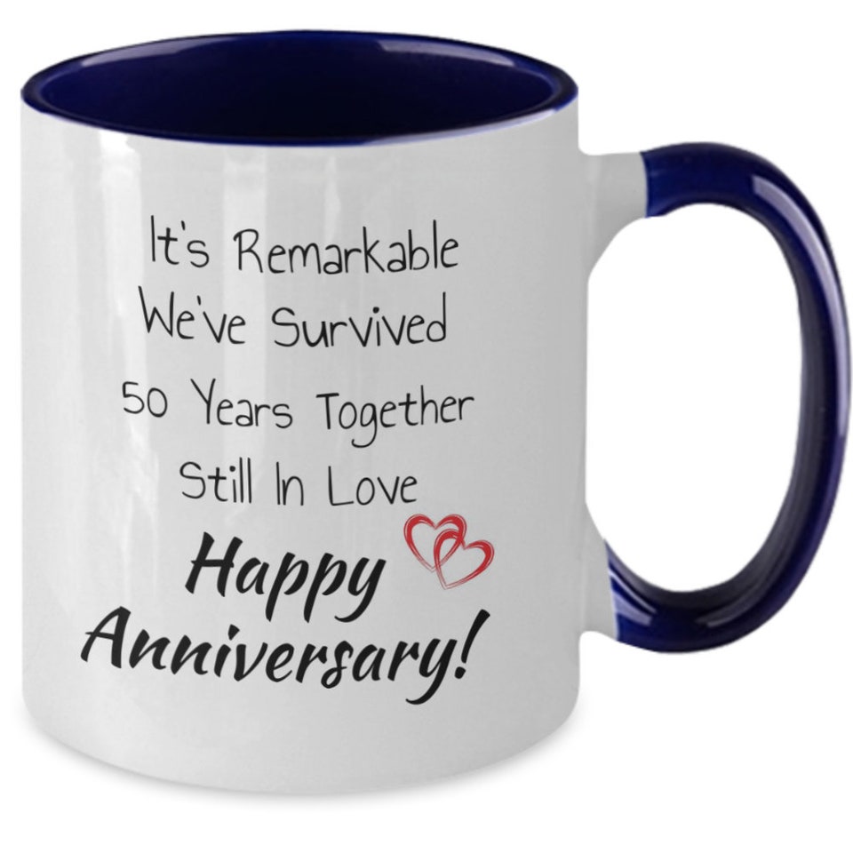 50th anniversary mug, 50 year wedding anniversary sold by DaviTran ...