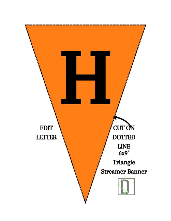 EDITABLE Triangle Streamer Banner | Etsy
