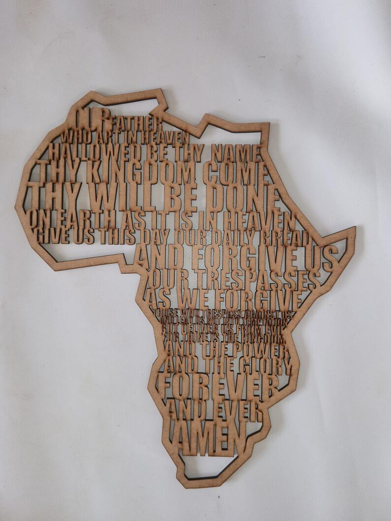 Africa Lord's Prayer Laser Cut File - Etsy Australia