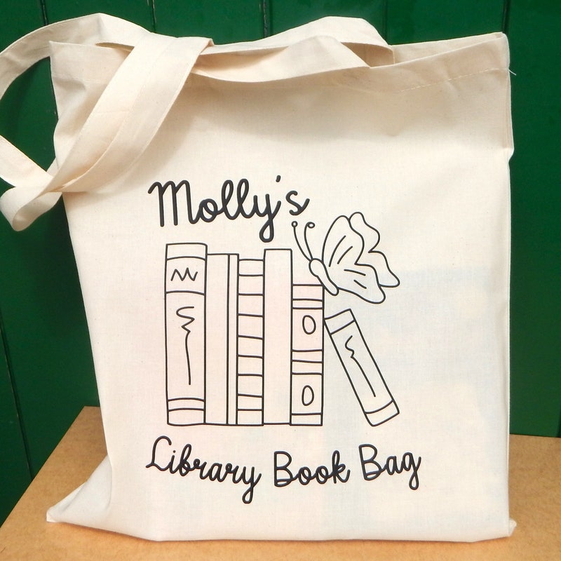 Library Book Bag - Etsy
