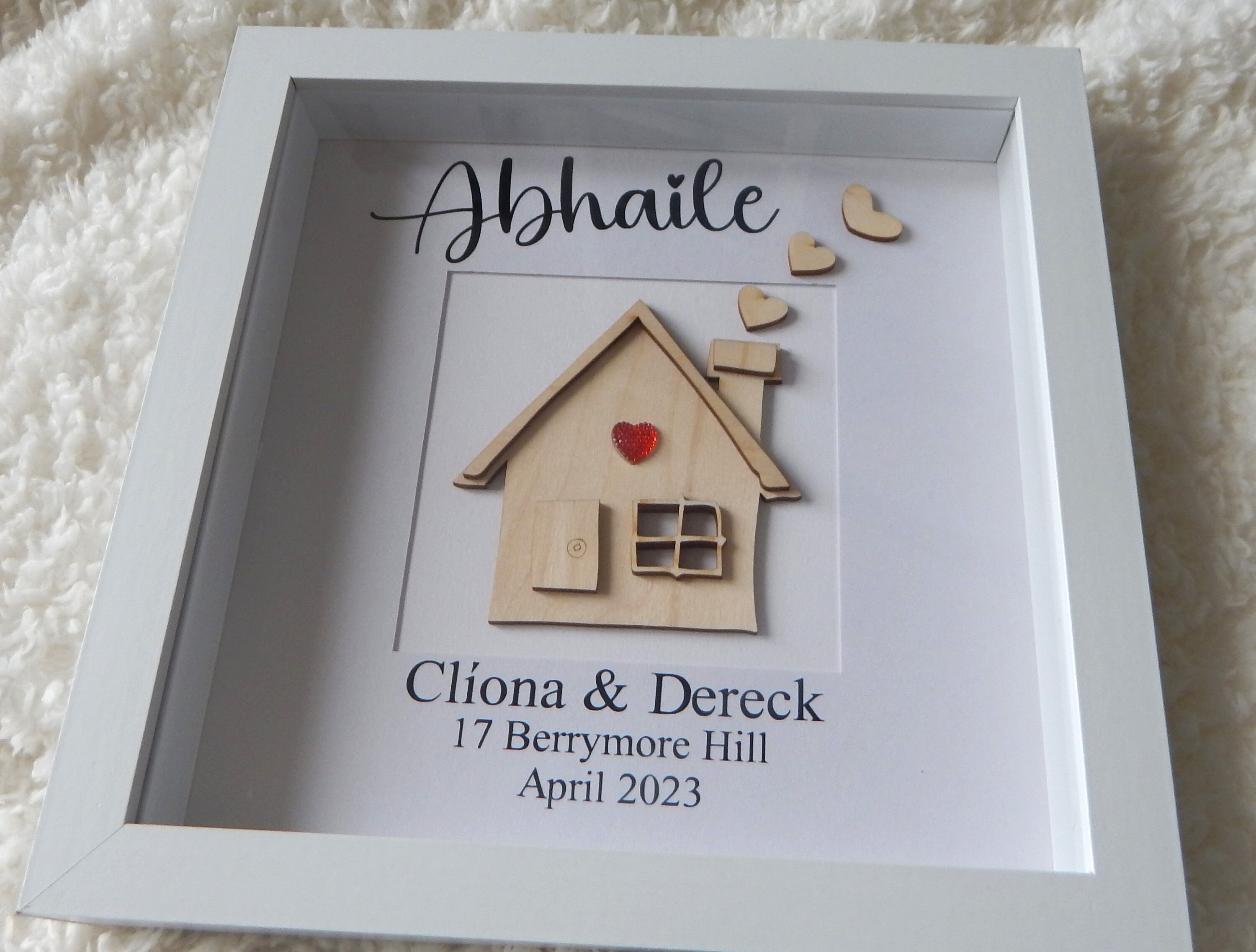 New Home / Abhaile Personalised Frame/ Irish Language Abhaile Gift ...