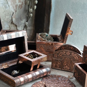 Set of 6 Embossed Coasters in Holder - Etsy