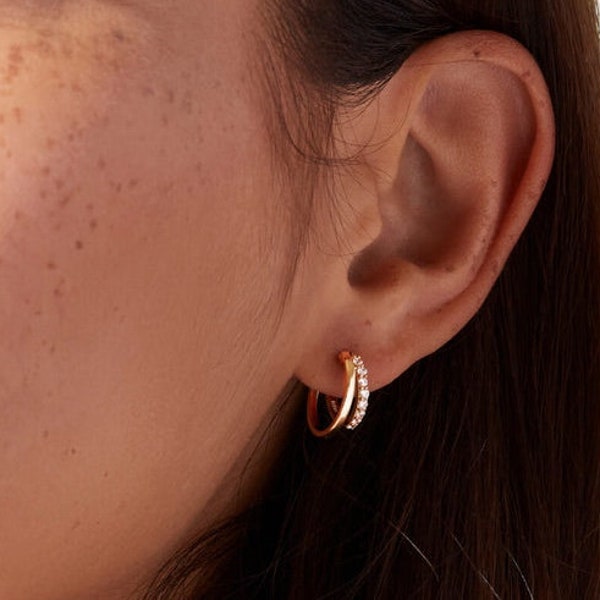 Double Hoop Earrings - Etsy