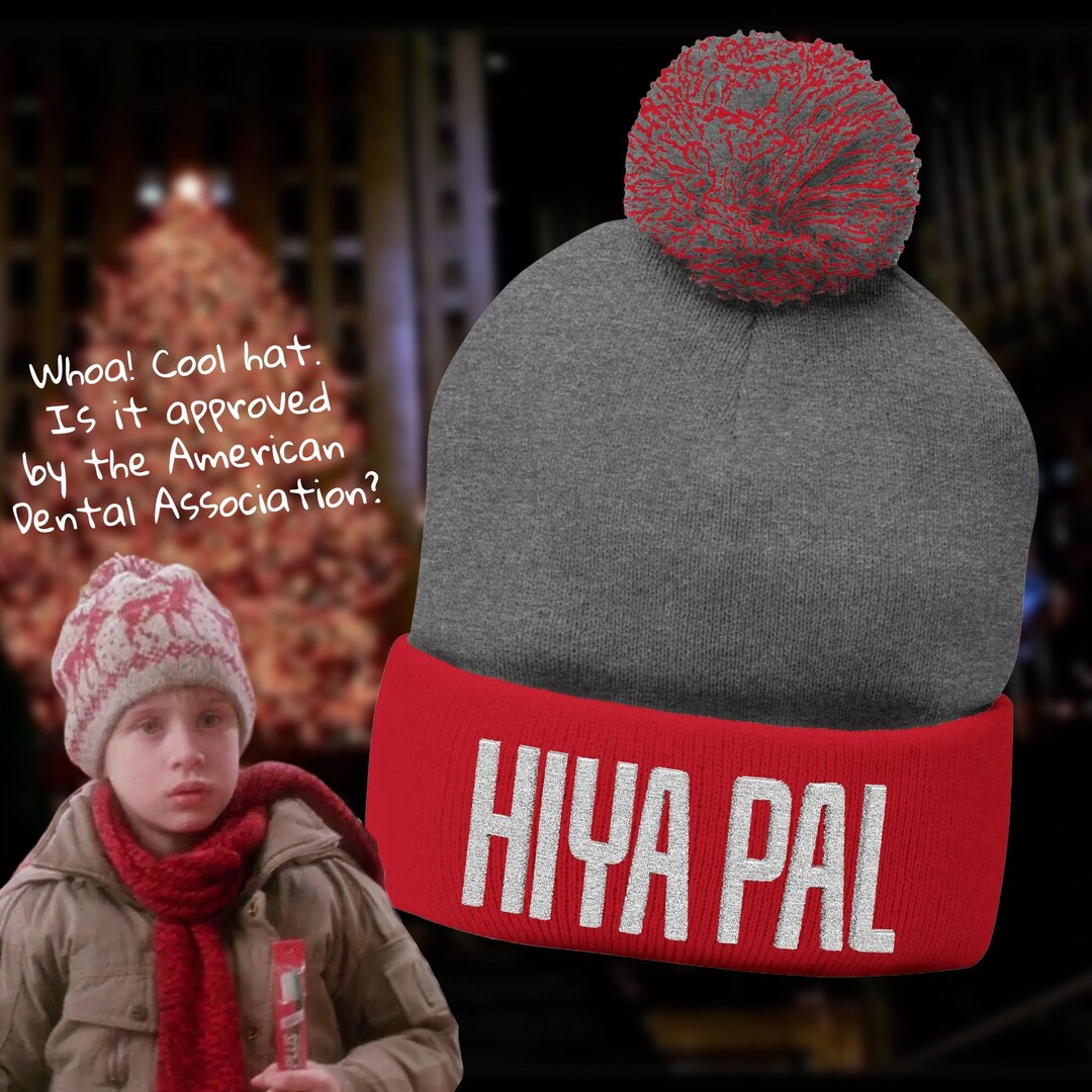 Hiya Pal Knit Hat | Home Alone Quote | Kevin Mccallister | Joe Pesci ...