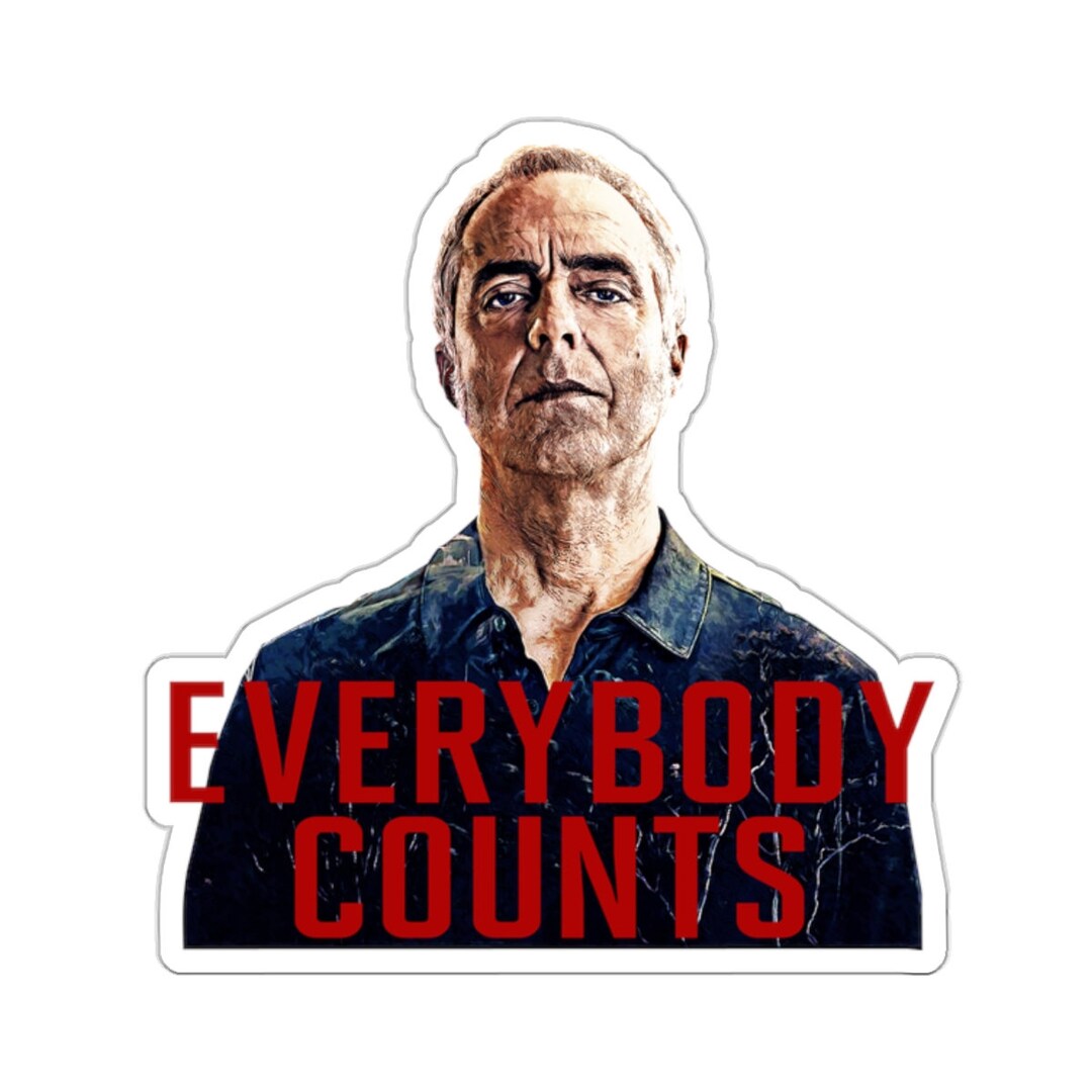 Bosch Sticker Everybody Counts TV Show Amazon LAPD Detective Michael ...