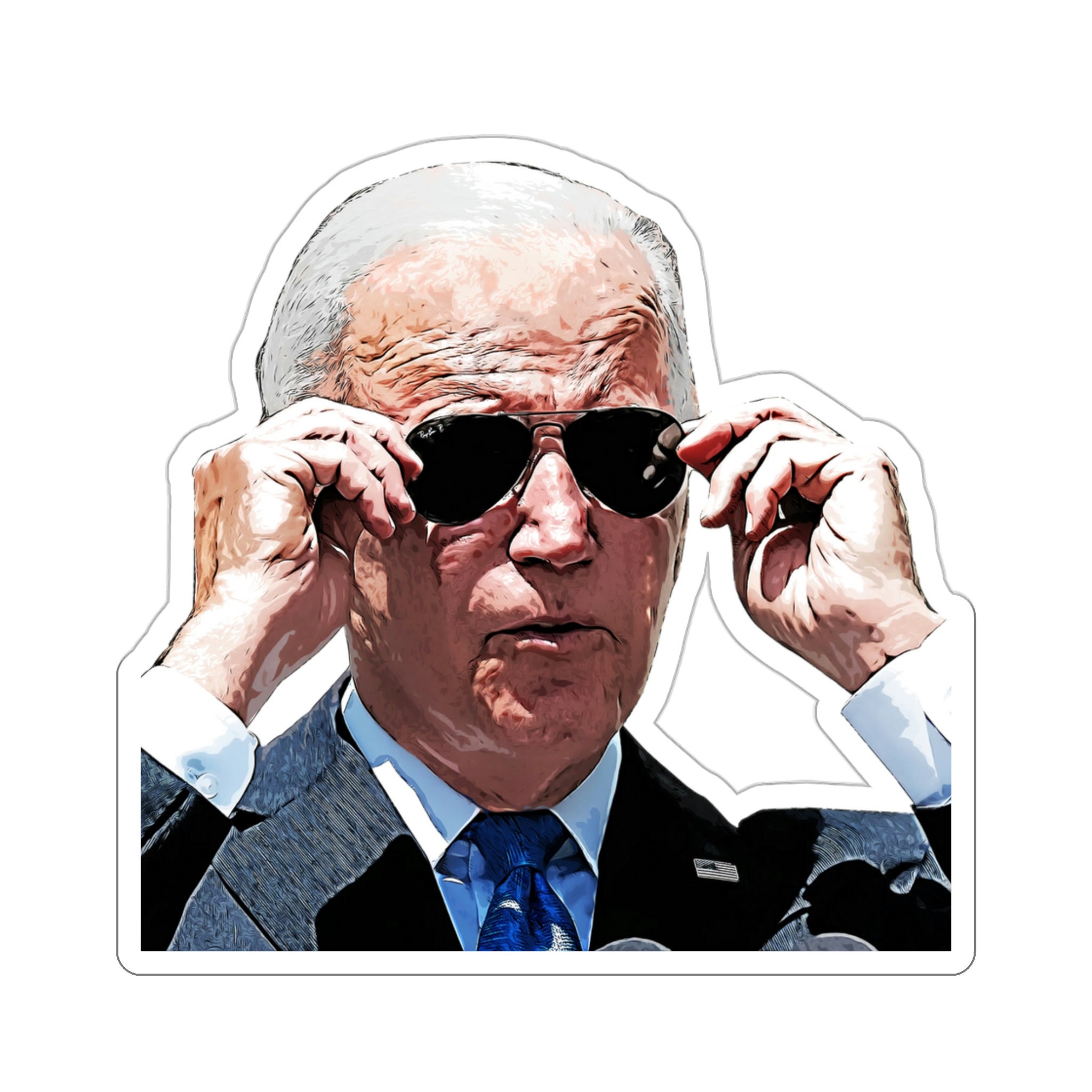 Joe Biden Sticker Dark Brandon Biden Harris 2024 Ray Ban - Etsy