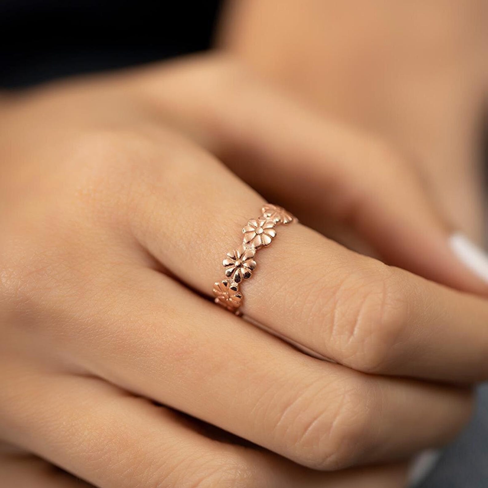 Minimalist Daisy Ring for Women, Christmas Gift for Mum, Handmade ...