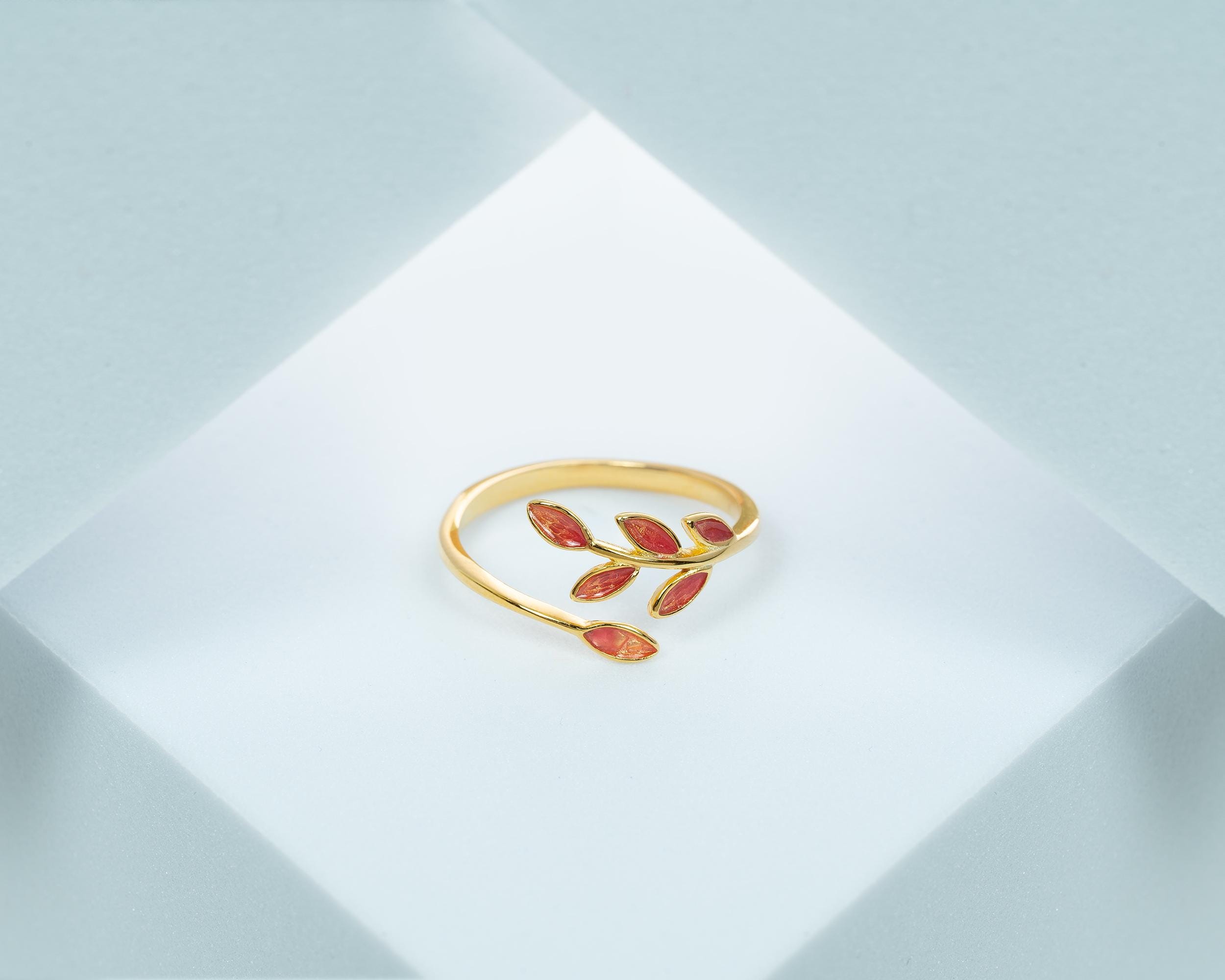 Olive Branch Peace Autumn Ring, Cozy Fall Jewelry Gift, 925 Silver Ivy ...