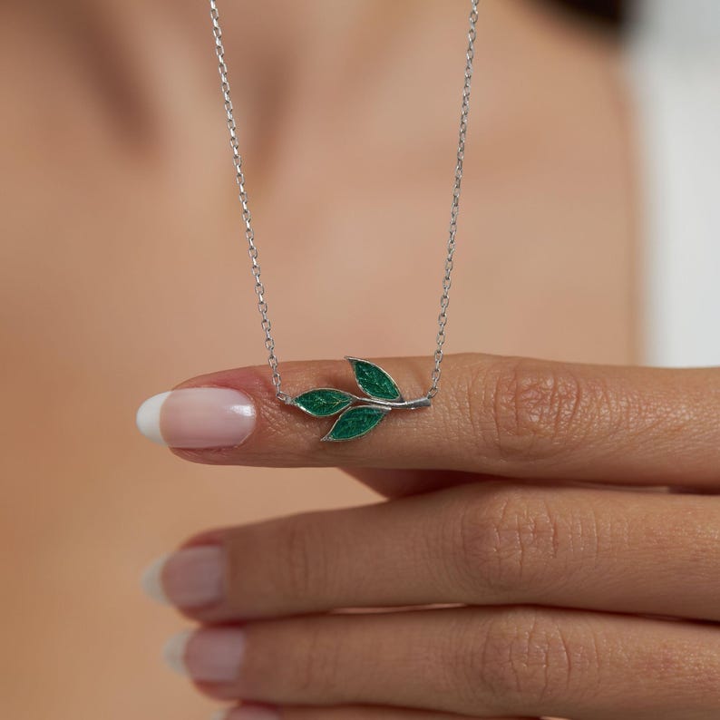 Olive Tree Necklaces for Women, Handmade Jewelry, 925 Sterling Silver ...