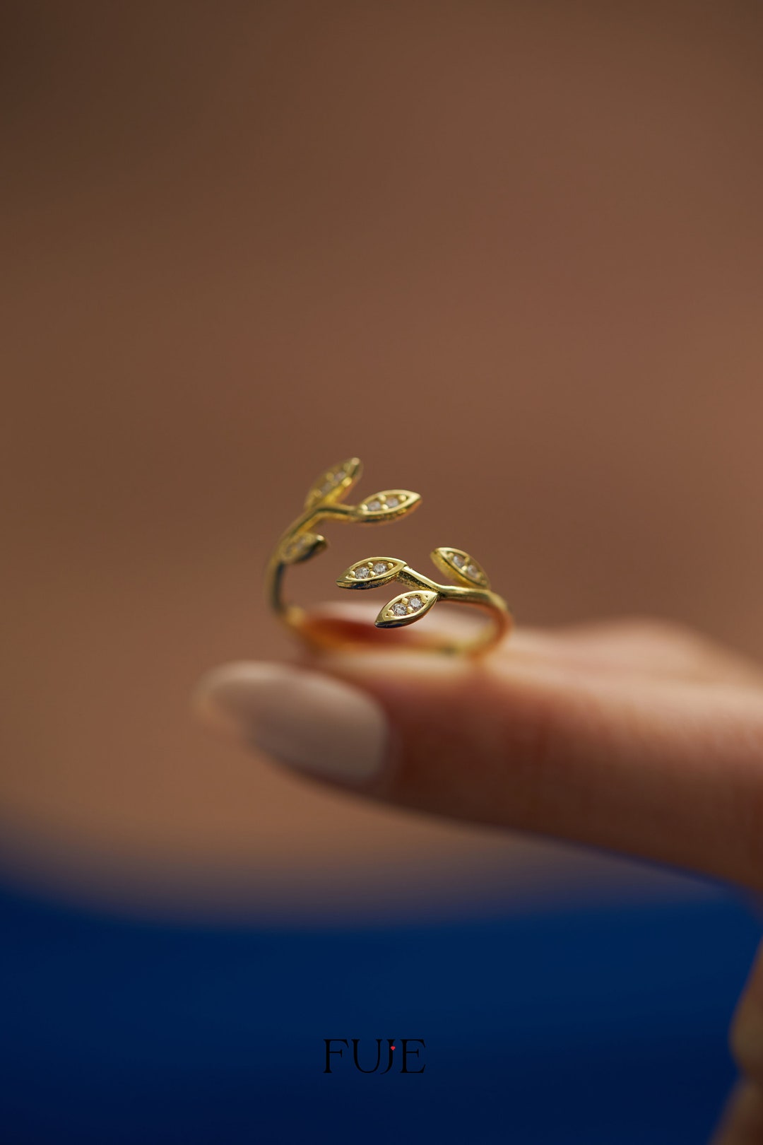 Olive Leaves Rings for Women, Minimalist Tree Branch Rings, Unique ...