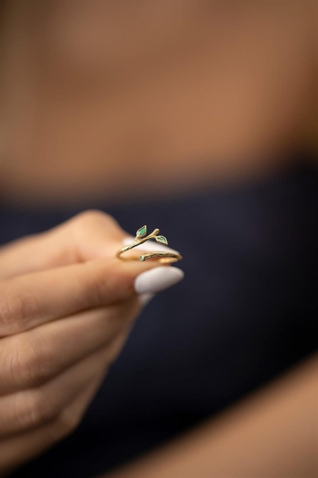 Handmade Jewelry Olive Tree Rings for Women Green Ivy Leaf - Etsy