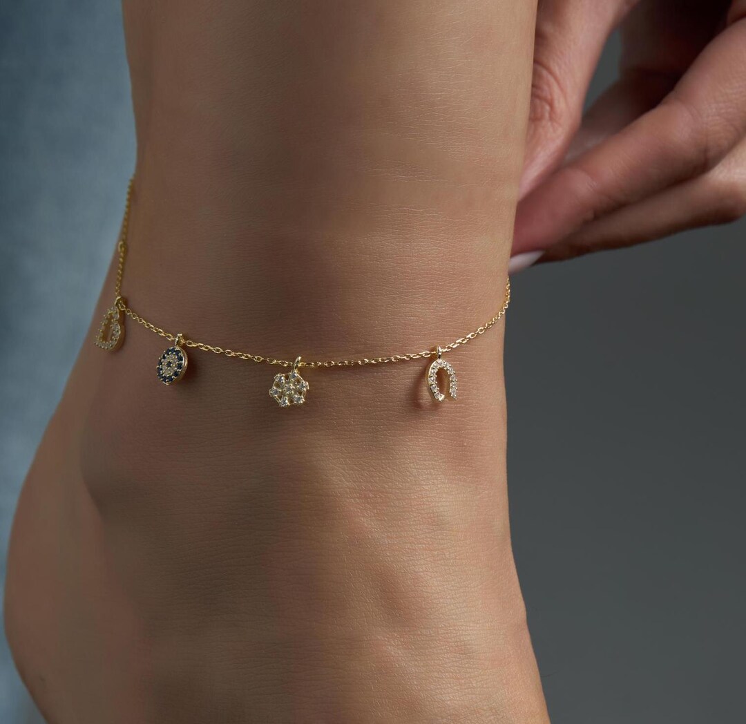 Lucky Step Anklets for Women, Handmade Summer Jewellery, Gift for Her ...