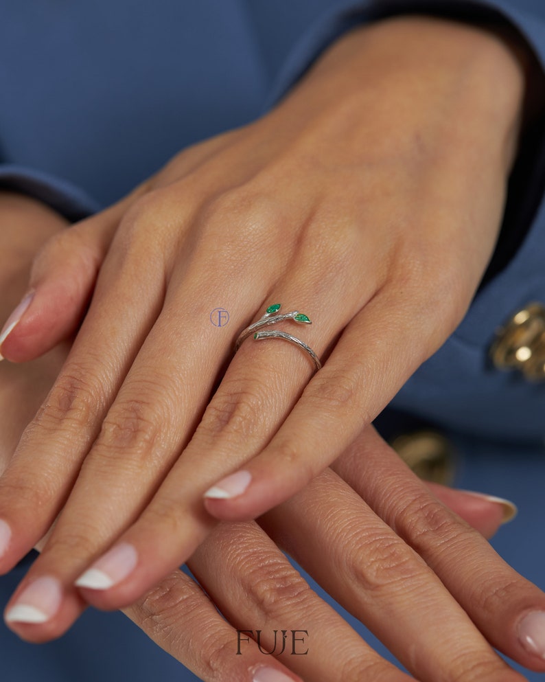 Handmade Jewelry Olive Tree Rings for Women Green Ivy Leaf - Etsy