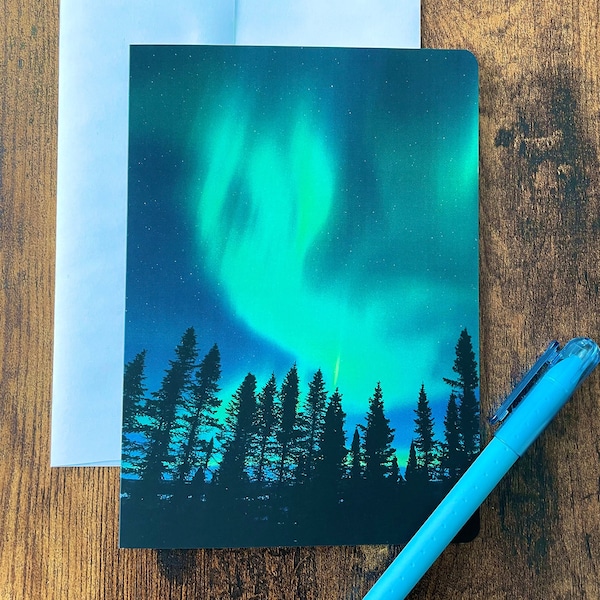 Northern Lights Birthday Card - Etsy