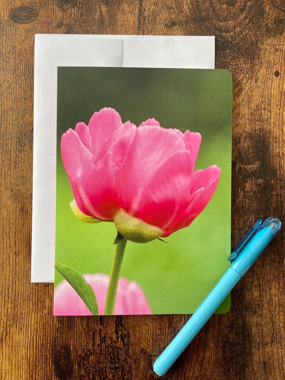 Greetings Card Tulip Blank Inside With White Envelope, Birthday Card - Etsy