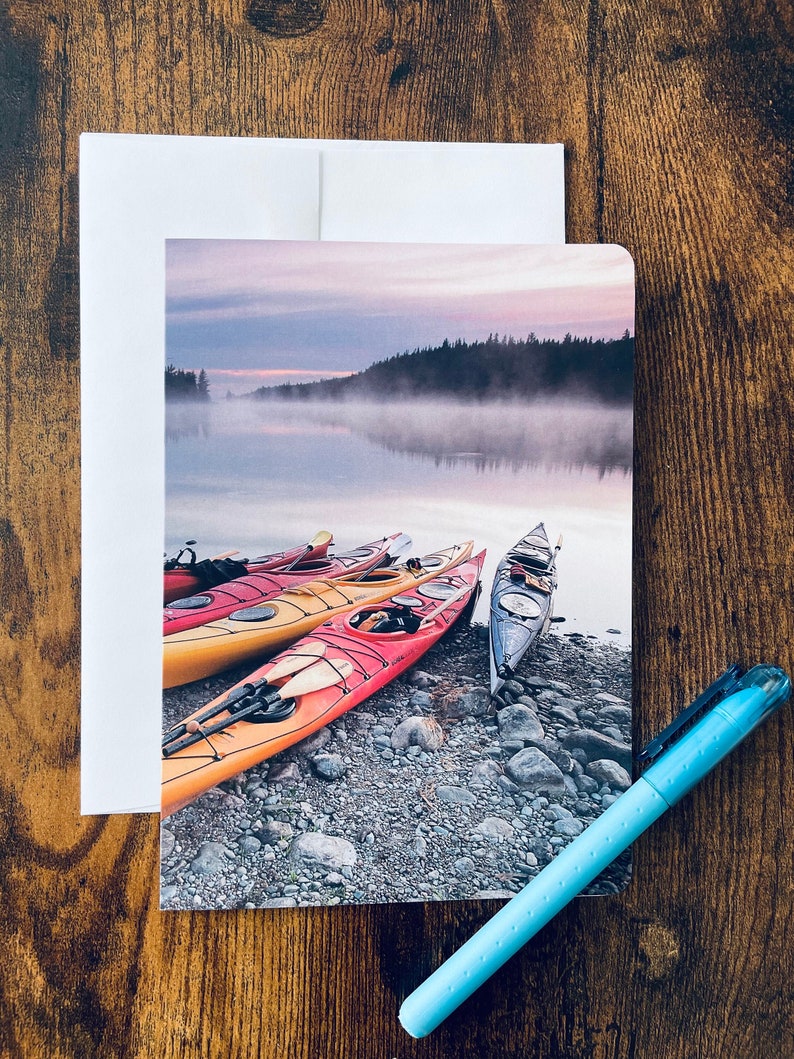 Greetings Card Kayak Blank Inside With White Envelope, Birthday Card - Etsy
