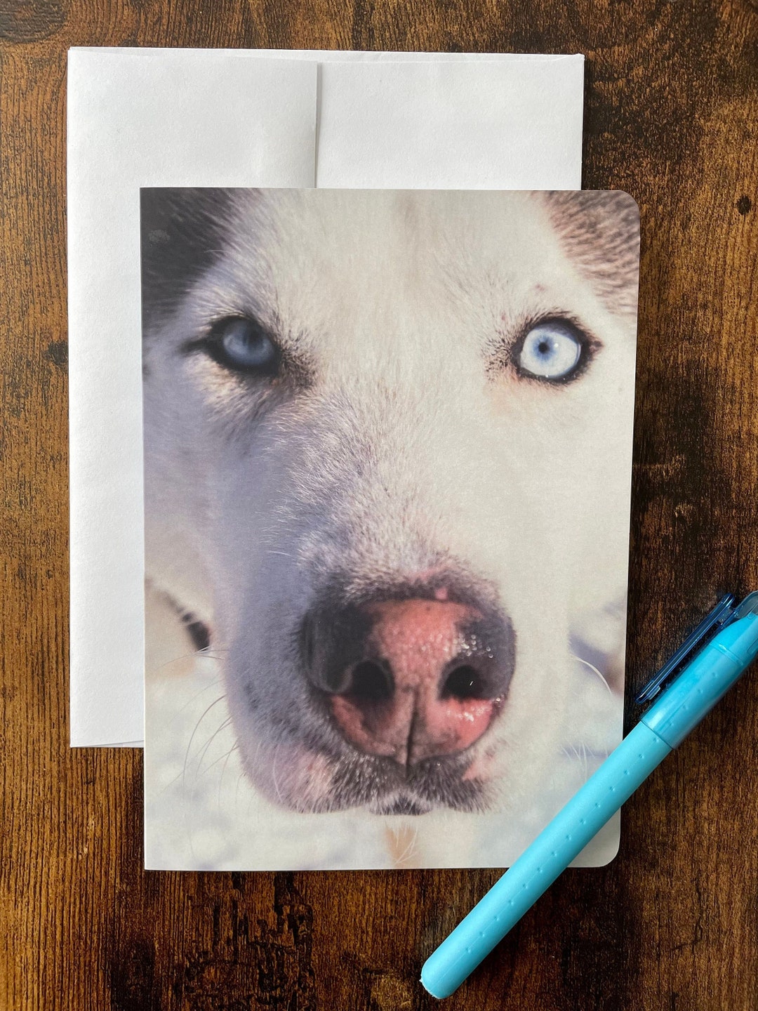 Greetings Card Husky Blank Inside With White Envelope, Birthday Card - Etsy