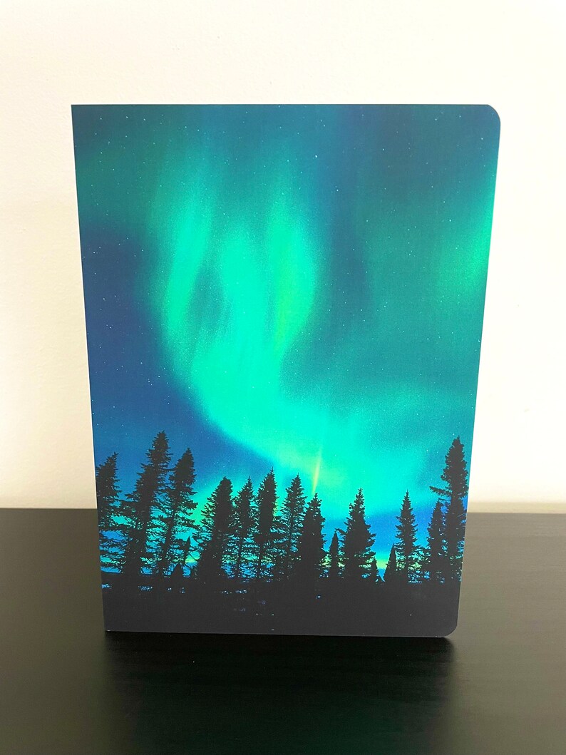 Greetings Card Northern Lights Blank Inside With White Envelope ...