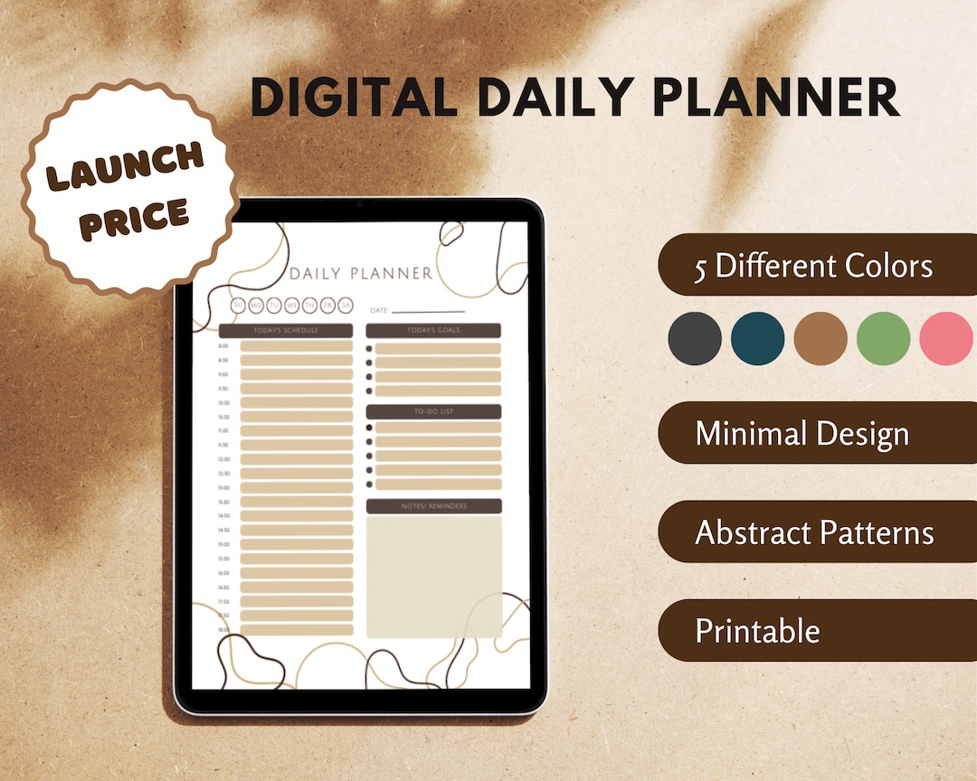 Digital Daily Planner for Efficient Scheduling Undated Planner ...