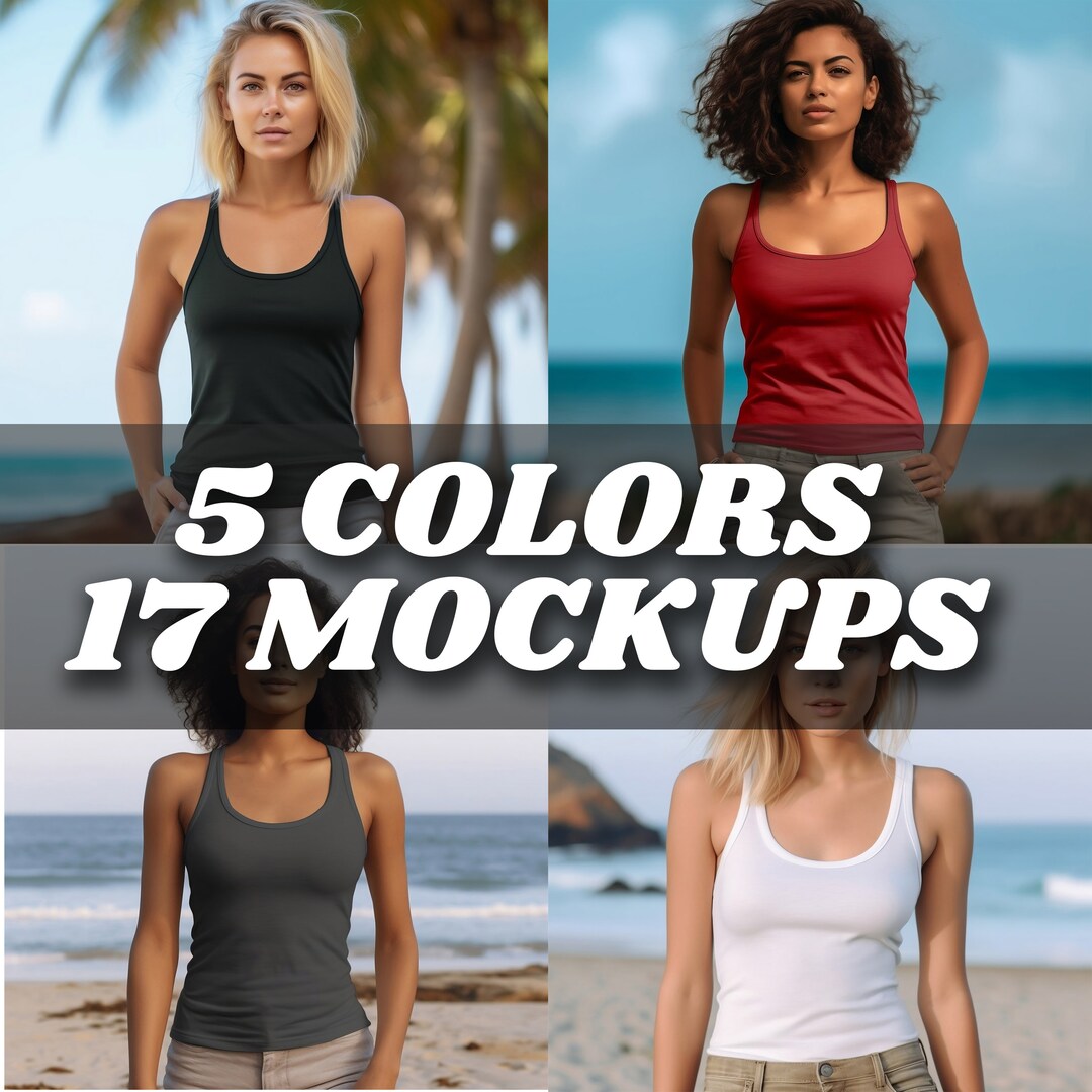 Female Tank Top Mockup Bella Canvas Female Tank Top Mockup - Etsy