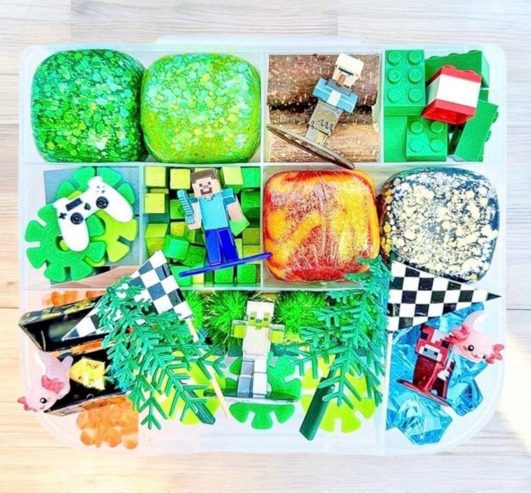 Minecraft Inspired Play Dough Kit With Personalization - Etsy